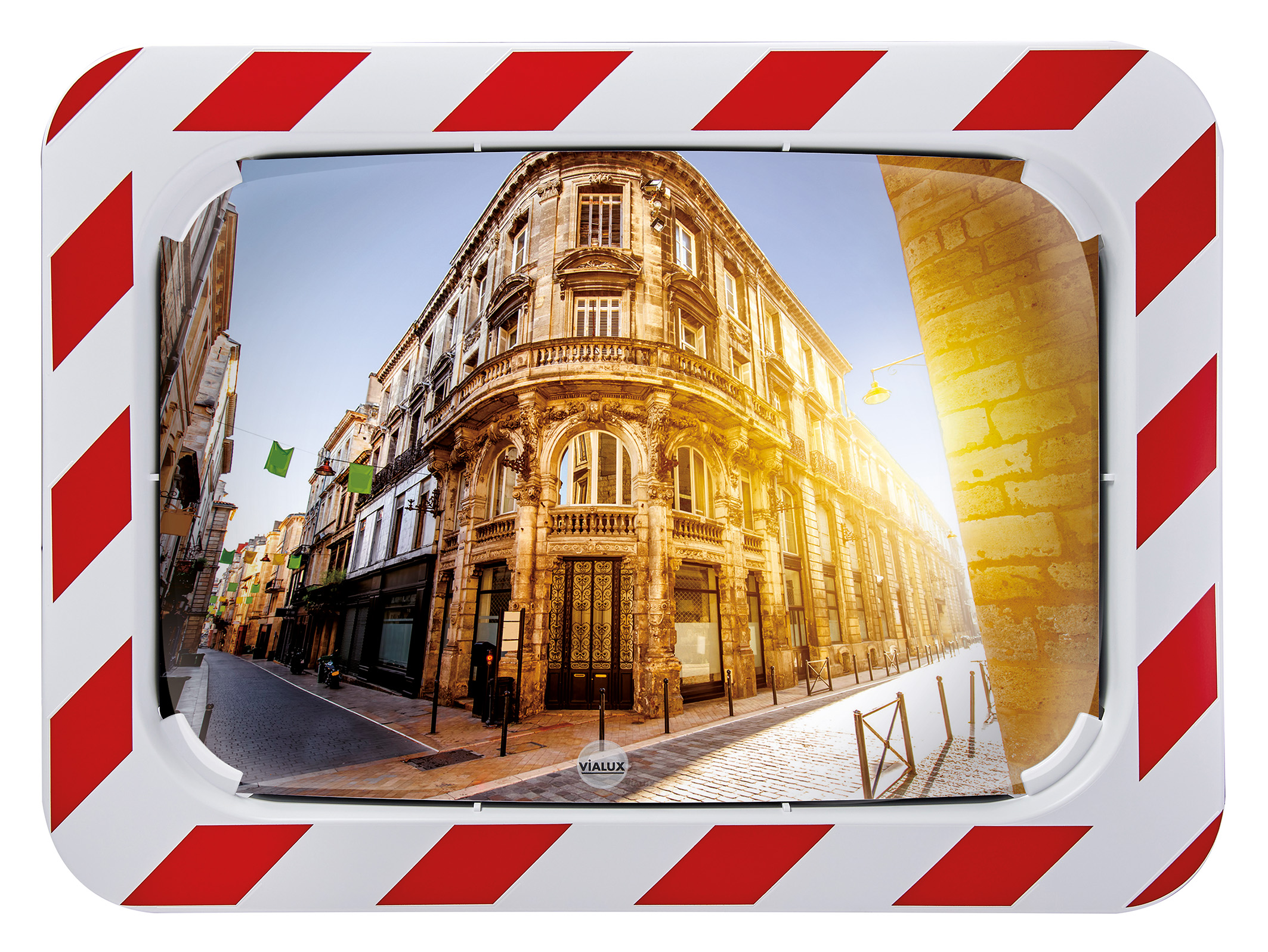 Lustro Drogowe Z Ramą Biało-Czerwoną, Zasięg 9-30M, Kąt Obserwacji 90 ...